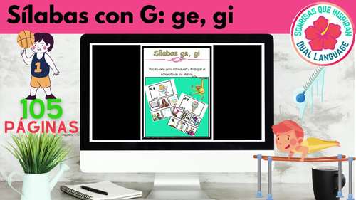 Sílabas ge gi G suave Centros Hojas de Trabajo Cuentos Vocabulario