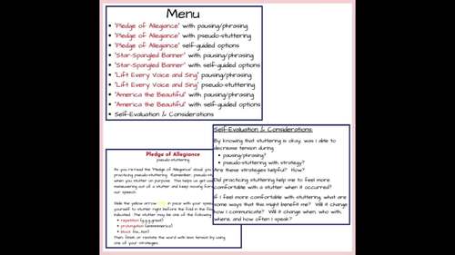 Stuttering Speech Therapy- America & July 4th by Of Mouth and Mind - SLP