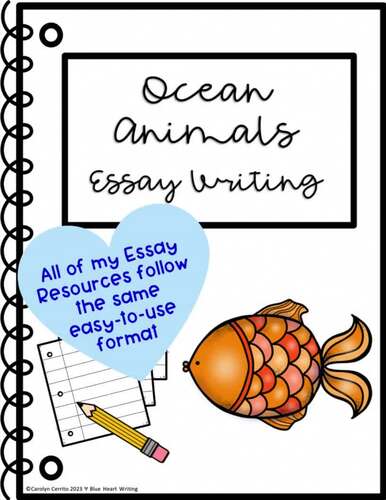 Marine Life Essay by Blue Heart Writing | TPT