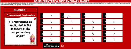 Complementary and Supplementary Angles Digital and Print Task Cards