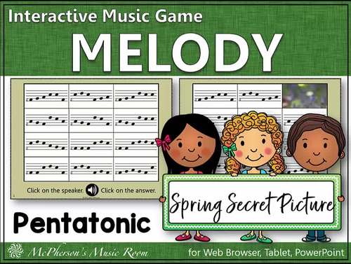 Spring Music Interactive Solfege Game Pentatonic Reveal the Secret Picture