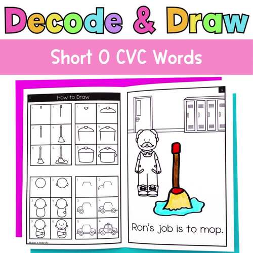 Short O Decodable Readers CVC Words - Decode and Draw Books - Science ...