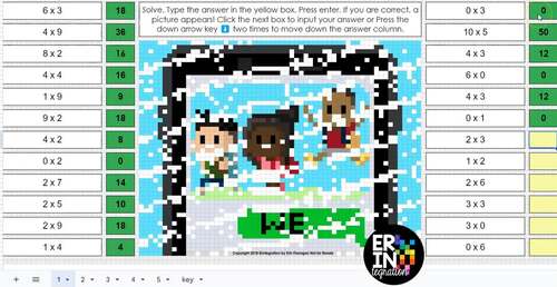 100th Day of School Mystery Pixel Art Multiplication & Division on ...