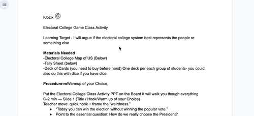 Electoral College Activity | Hands-On Simulation Use a Deck of Cards ...