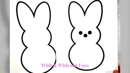 Peeps Bunny Templates for Easter Crafts | 6 Sizes Spring Crafts ...