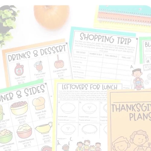 Thanksgiving Math Activities | Thanksgiving Dinner PBL Project Based ...