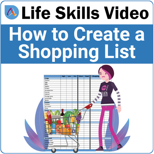 Free Independent Living Skills SPED Video How to Create a Grocery ...