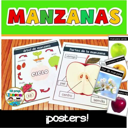 Apples Activities Unit in Spanish | Todo Sobre las Manzanas by Mi Profe ...