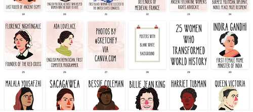 25 Famous Women Who Transformed World History Classroom Posters Printable