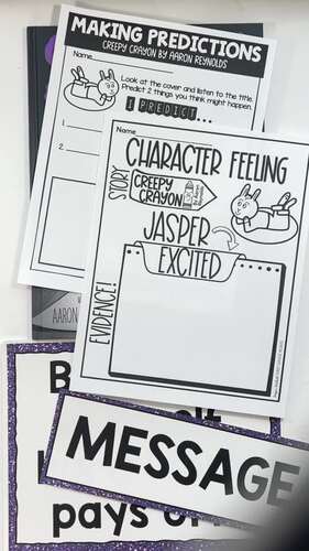 Creepy Crayon Read Aloud Book Activities & Reading Comprehension Halloween