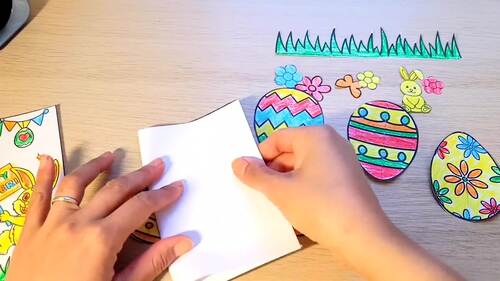 Easter pop up Egg card craft, Easter activity, Easter craft by Orisa Kita
