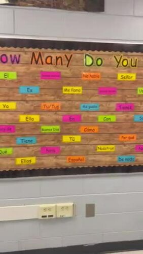 Spanish Word Wall/Bulletin Board by Brittany Baxter | TPT