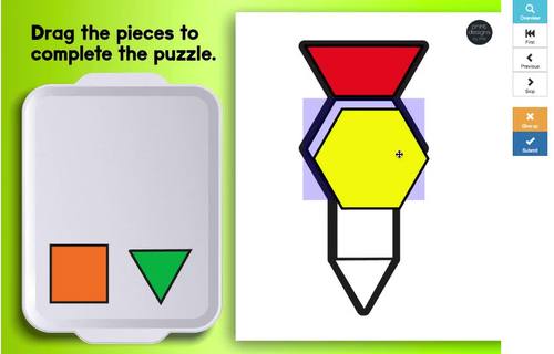 Pattern Block Puzzles LEVEL ONE • Boom Cards Remote Learning | TPT
