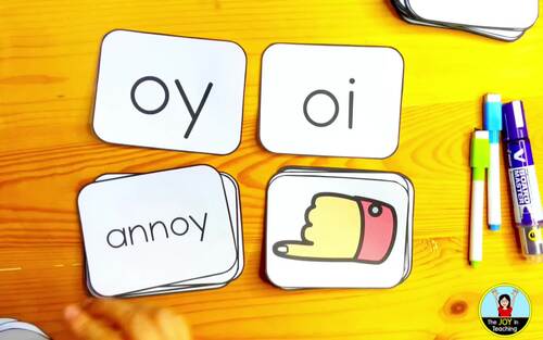 Diphthong Flashcards Word and Picture Match | Diphthongs by The Joy in ...