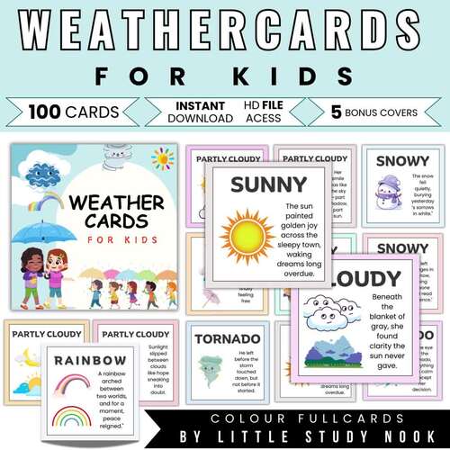 Preschool Weather Flashcards | Learn Weather Words for Toddlers ...