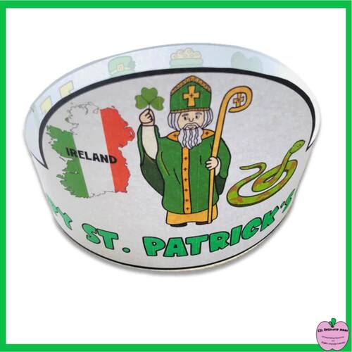 St. Patrick's Day Craft Crowns Puzzles Color by Code SOR CVC ESL ...