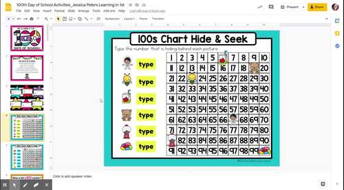 100th Day of School Activities | Worksheets & Google Slides | TPT