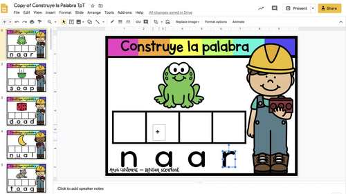 Centros y Actividades de Palabras Words Centers in Spanish | TPT