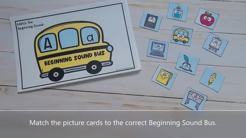 Back to School Beginning Sound Task Cards CCSS.ELA.RF.K.2d | TPT