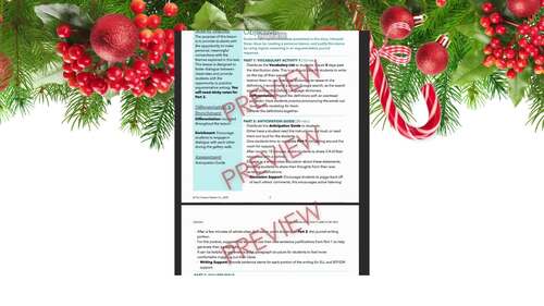 Christmas Short Story & Argumentative Writing | High School English
