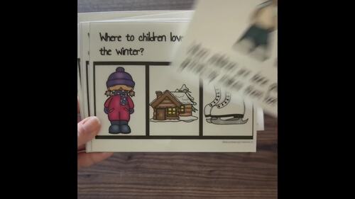 Winter Short Story & WH- Questions by Making Meaningful Materials