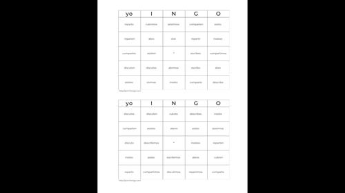 Spanish IR Verb Conjugation Bingo by Real Life Language | TPT