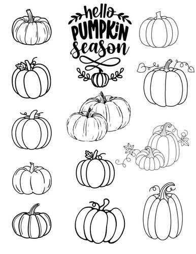 Thanksgiving Pumpkin Patch Fall Art & Creative Writing & Coloring Pages