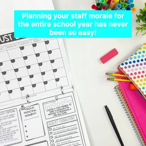 Staff Morale Booster | Sunshine Committee Planner | Principal and ...