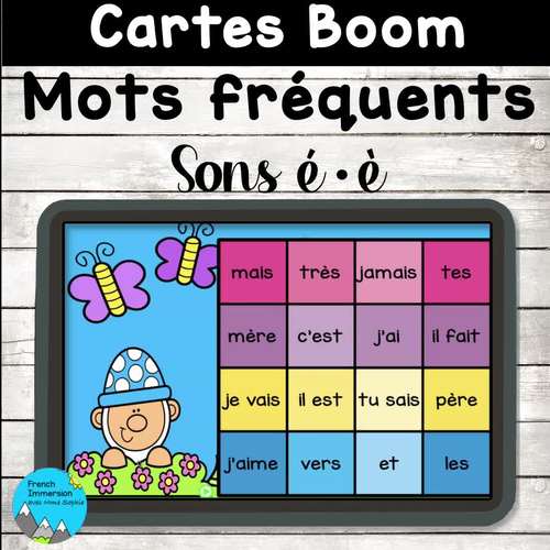 Mots fréquents son complexe é et è jeu de lecture Boom audio French ...