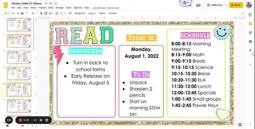 VARSITY LETTERS PATCH/GLITTER Themed Editable Morning Meeting Agenda ...