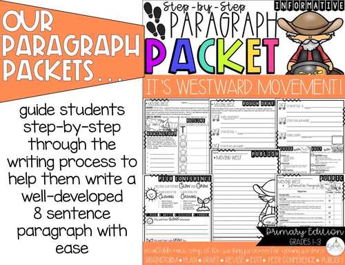 Westward Expansion Paragraph Packet | Informative Paragraph Writing | CKLA