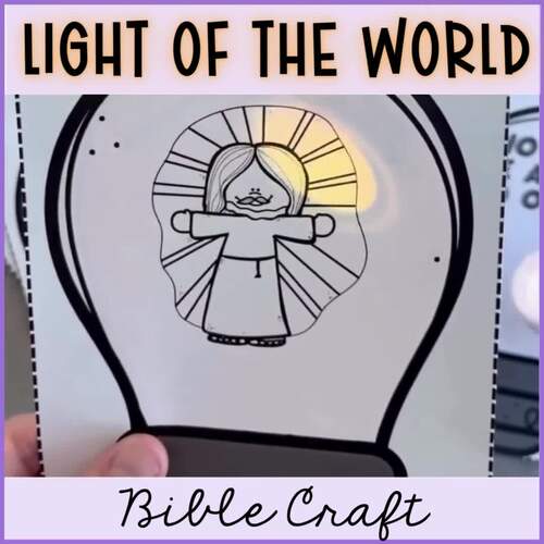 Light of the World Bible Craft, Shine-a-Light Like Jesus Flashlight ...