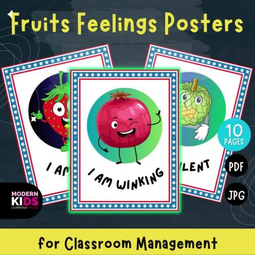 Fruits feelings posters by ModernKids LearningPress | TPT