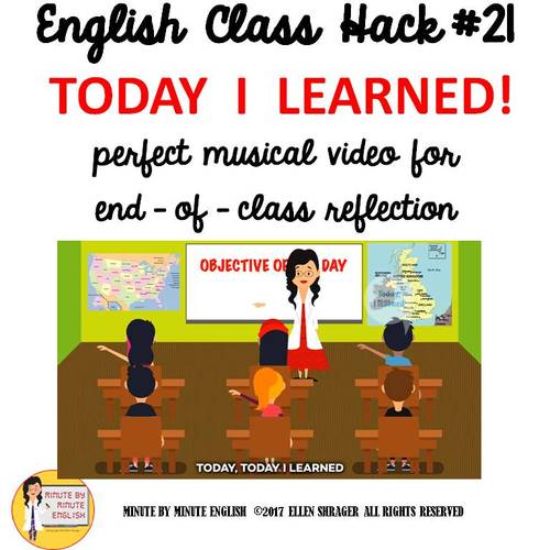 English ESL ELL EFL ELD ESOL Transitional Video Today I learned TCI ...