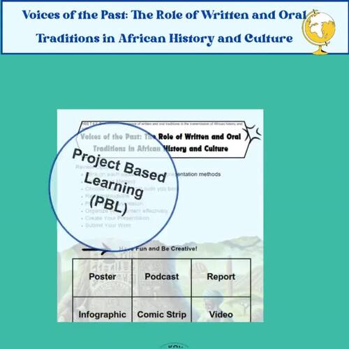 HSS 7.4.5 Written and Oral Traditions in African History PBL Choice Board