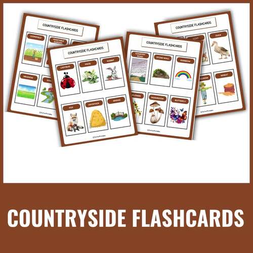 Countryside Vocabulary Flashcards | Discover Rural Life: Farm, Fields ...
