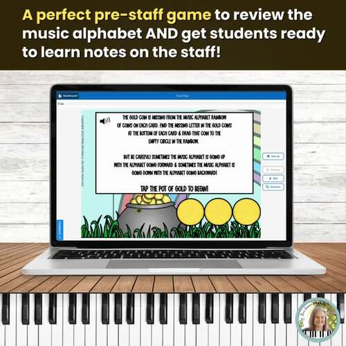 Pre-Staff Music Alphabet BOOM™ Cards Activity for Beginning Piano with ...