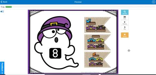 French Math Boom Cards numbers 1-20 Halloween Edition | TPT