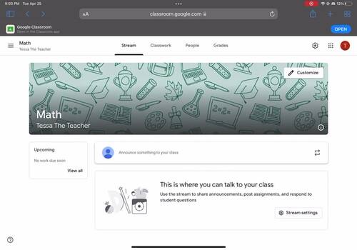 BACK TO SCHOOL School Supplies ANIMATED GIF Google Classroom Banner Header