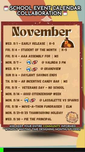 Editable Monthly Event Calendar Flyer Template, Printable and Social ...
