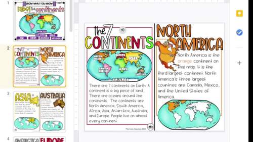 7 Continents Printables, Map Skills Worksheets, Continents Cut and ...