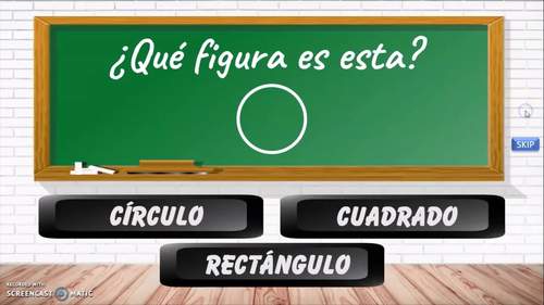2D shapes quiz game in Spanish - Juego de preguntas y respuestas de ...