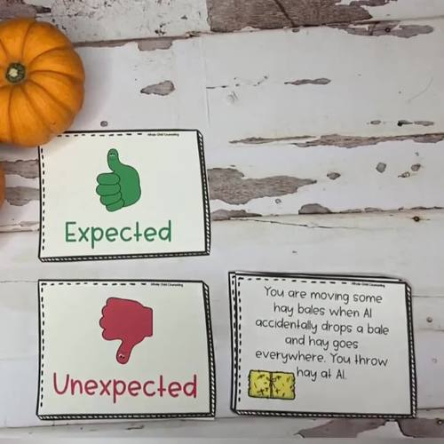 Thanksgiving Expected Unexpected Behavior Choices Print and Digital Game