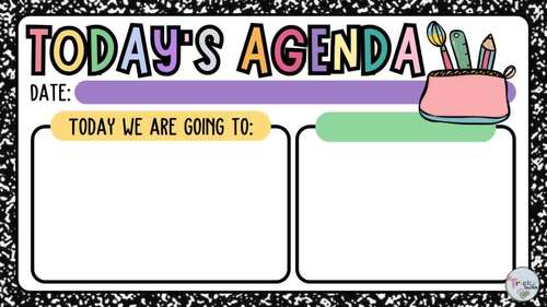TODAY’S AGENDA PowerPoint Templates – Editable & Easy to Use! | TPT