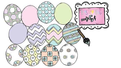 Easter Eggs clip art Spring clip art COLORED Version by Melonheadz Clipart