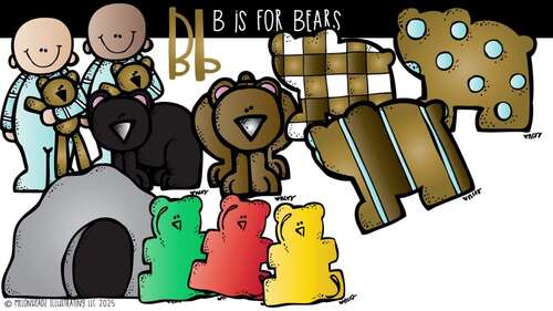 B is for Bears clip art, Alphabet clip art, Gummy Bear clip art COMBO PACK