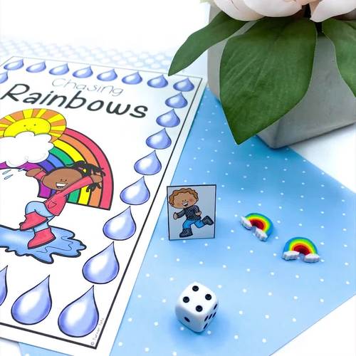 Rainbow Counting Game with Rain First to 10 Game by Turner Tots | TPT