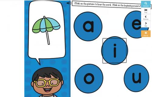 Beginning Sound Identification with Short Vowel Words Boom™ Cards
