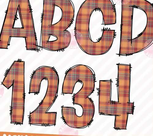 Fall doodle letters png, Fall clip art, Fall letters bundle, make your ...