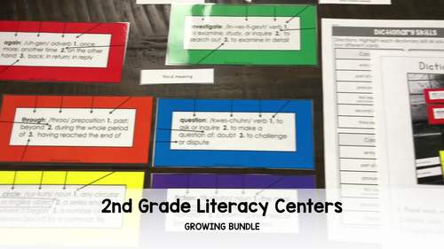 2nd Grade Literacy Centers for November by Education to the Core
